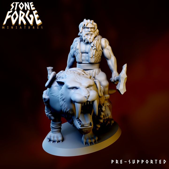 3D Printable Sabertooth Hunters by Stone Forge