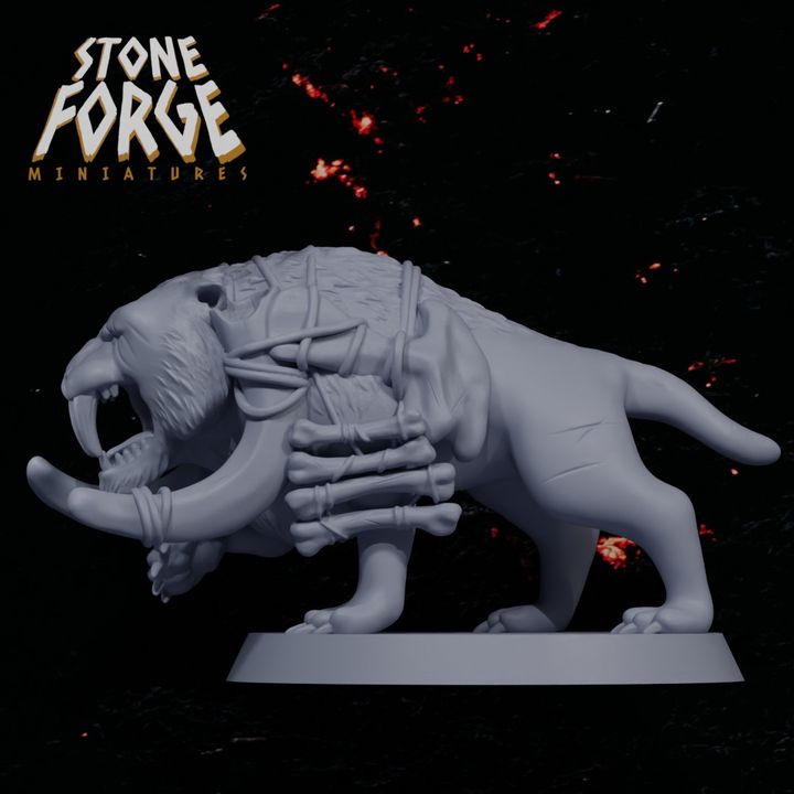 3D Printable Sabertooth Hunters by Stone Forge