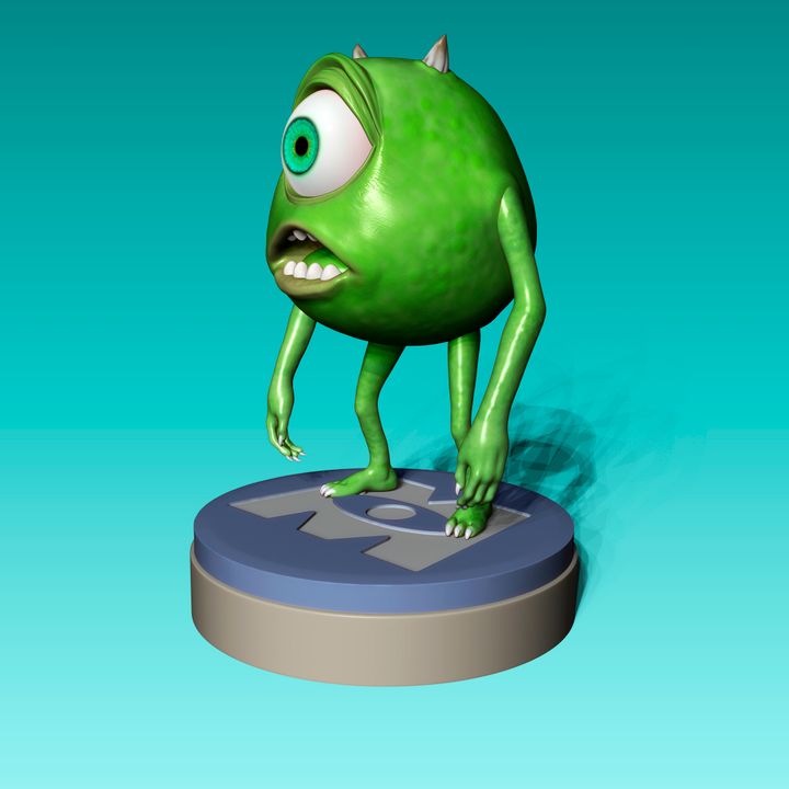 3D Printable Mike Wazowski from Monsters, Inc by Denis