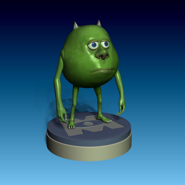3D Printable Mike Wazowski from Monsters, Inc by Denis