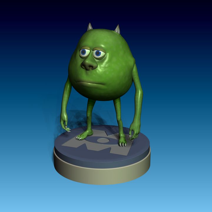 3D Printable Mike Wazowski from Monsters, Inc by Denis