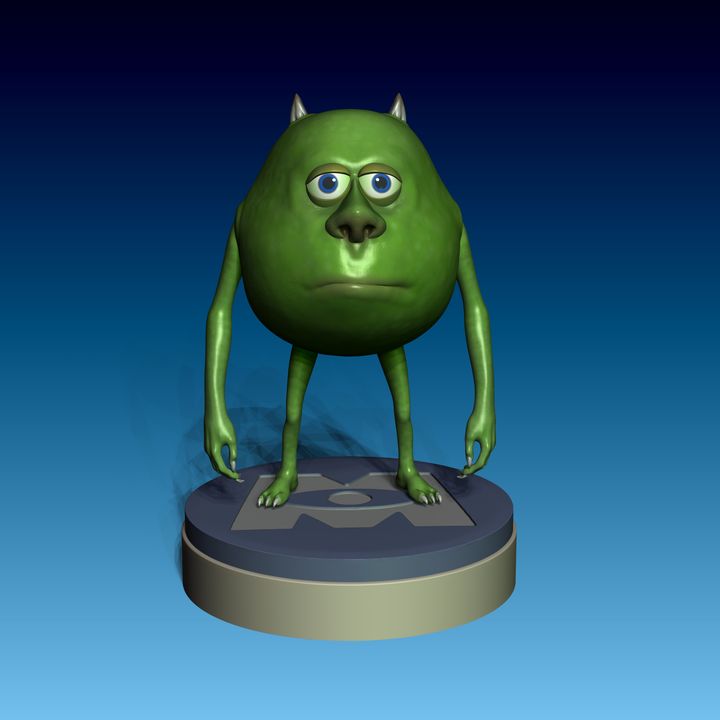 3D Printable Mike Wazowski from Monsters, Inc by Denis