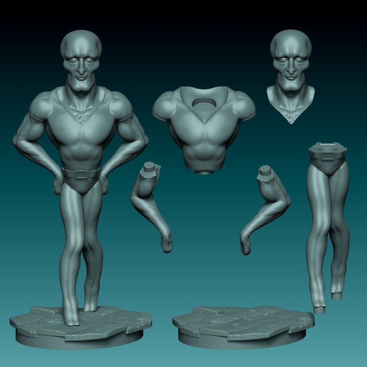 3D Printable HANDSOME SQUIDWARD by Denis