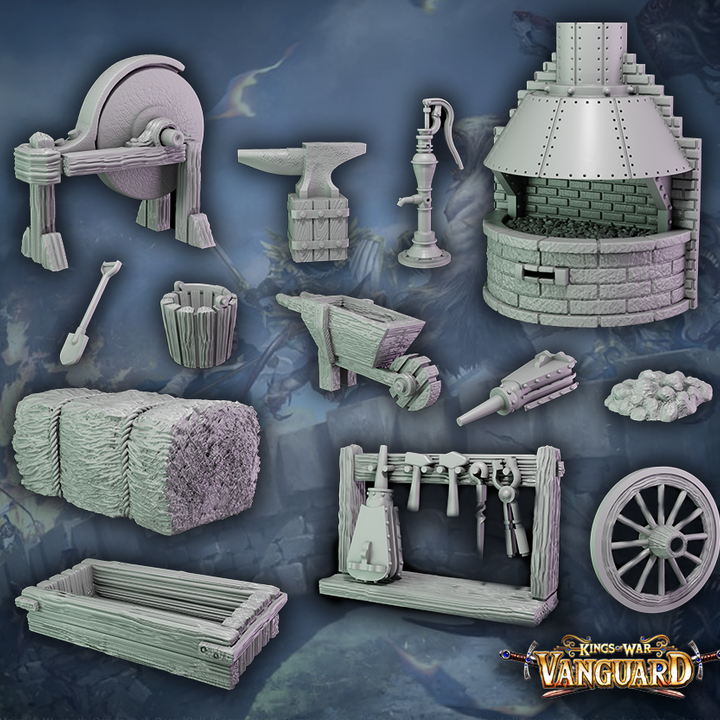 3D Printable Vanguard Terrain Crate - Blacksmith by Mantic Games®