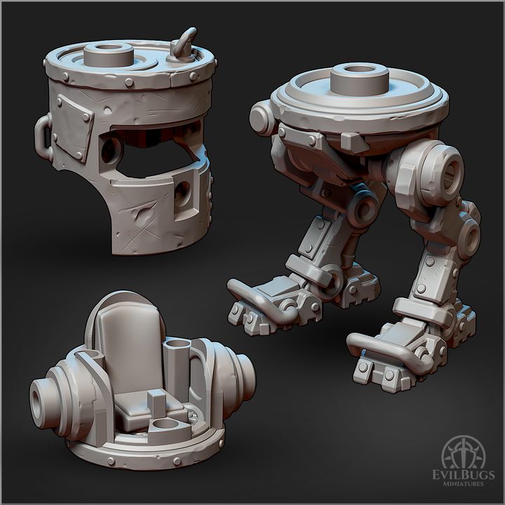 3D Printable KillaHunter - Orc Battle Mech by EvilBugs