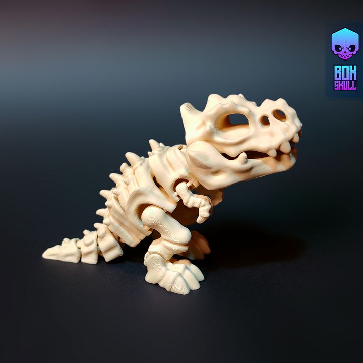 3D Printable LITTLE SKELETON EXTREME T-REX - FLEXI - ARTICULATED - CUTE ...
