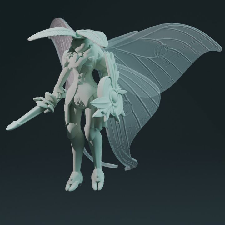 3D Printable Moon Moth Knight - Pre-supported by Roxioxx