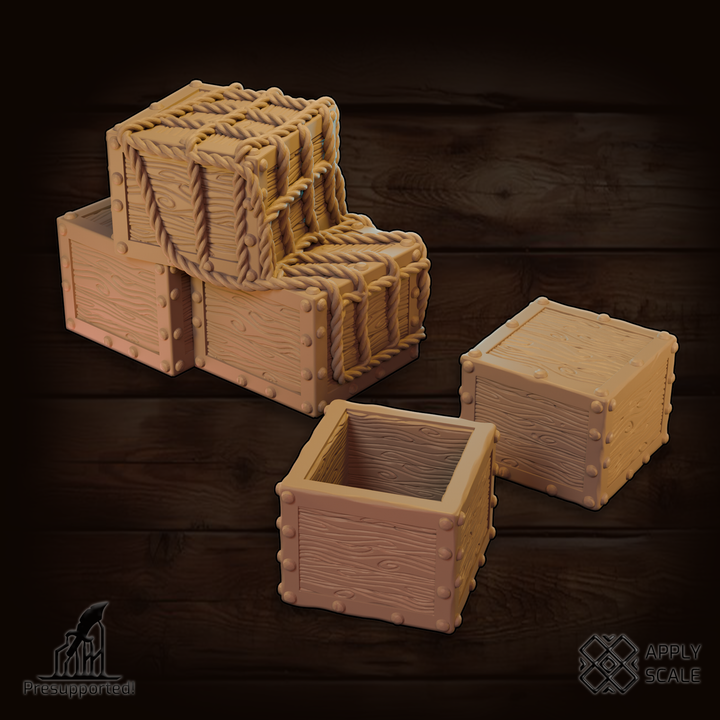 3D Printable Pirate ship, Inn, Tavern storage essentials - wooden ...