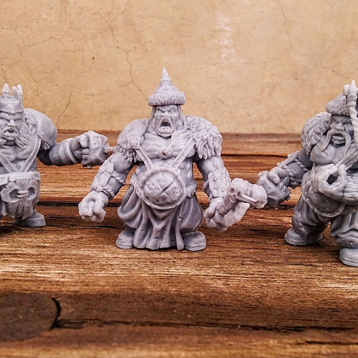 3D Printable Ogre Maneaters - Hero Group (Presupported) by Runes of War ...