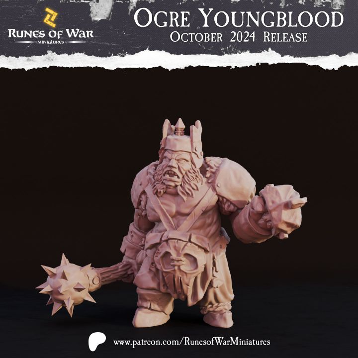 3D Printable Ogre Maneaters - Hero Group (Presupported) by Runes of War ...