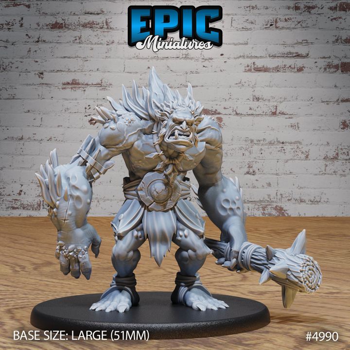 3D Printable Savage Troll Set / Evil Ogre Warrior / Male Cave Beast ...
