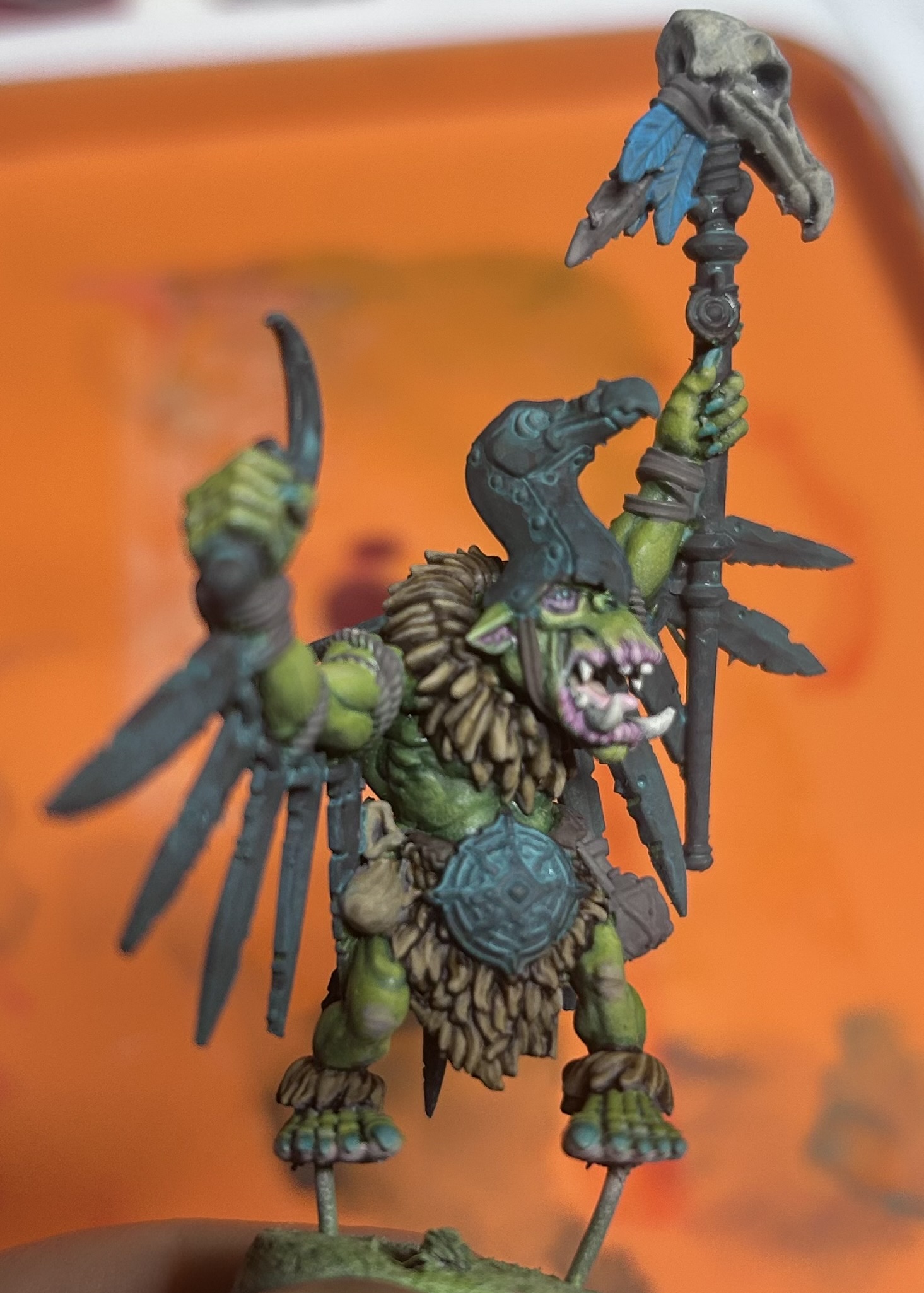 3D Printable The Longsnouts - Orc Vulture Shaman by The Longsnouts