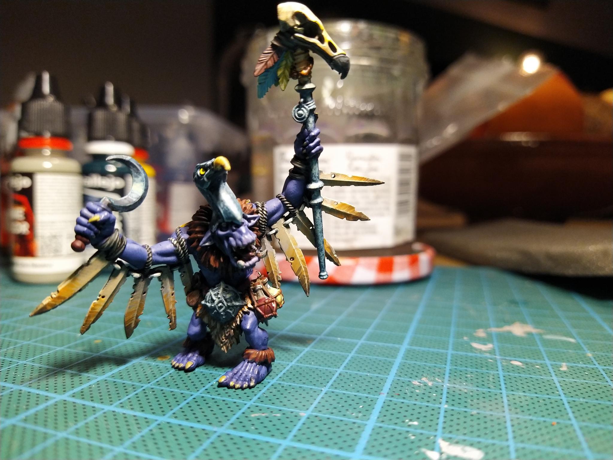 3D Printable The Longsnouts - Orc Vulture Shaman by The Longsnouts