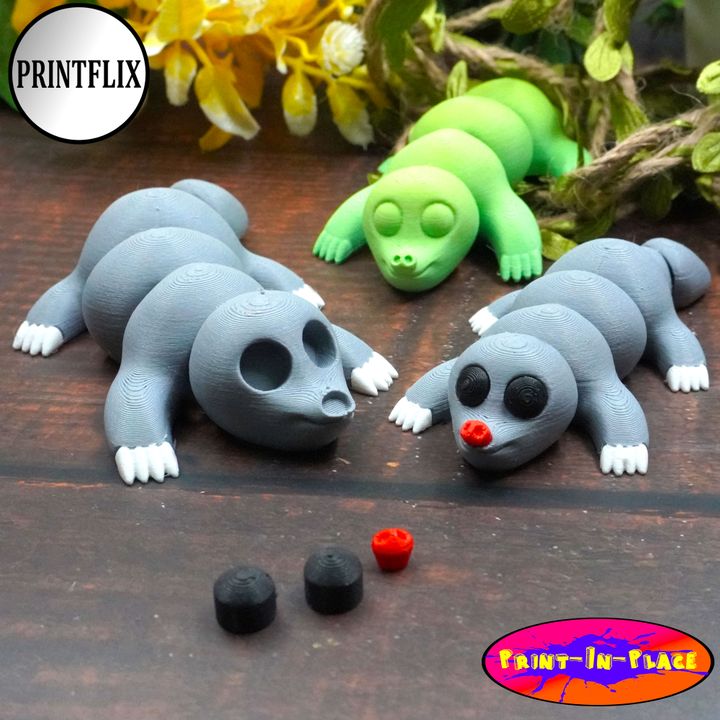 3D Printable CUTE FLEXI TINY MOLE by Printflix