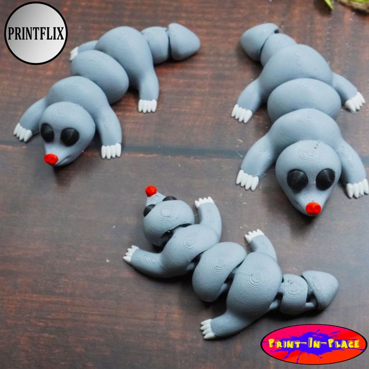 3D Printable CUTE FLEXI TINY MOLE by Printflix