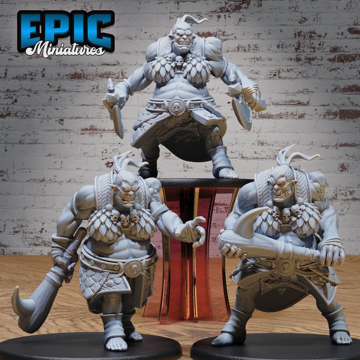 3D Printable Orog Female Set / Orc Warrior / Cave Beast / Evil Troll ...