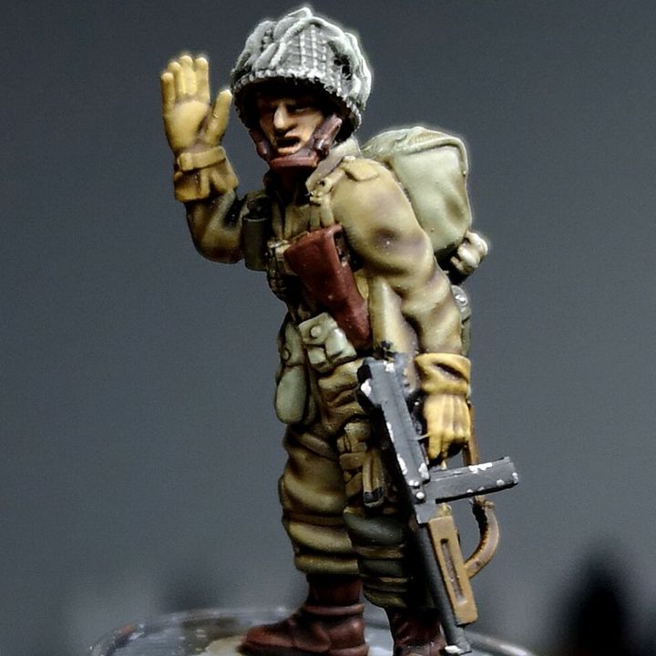 3D Printable WW2 28mm US PARATROOPER OFFICER/NCO ADVANCE SIGN (MODUL ...