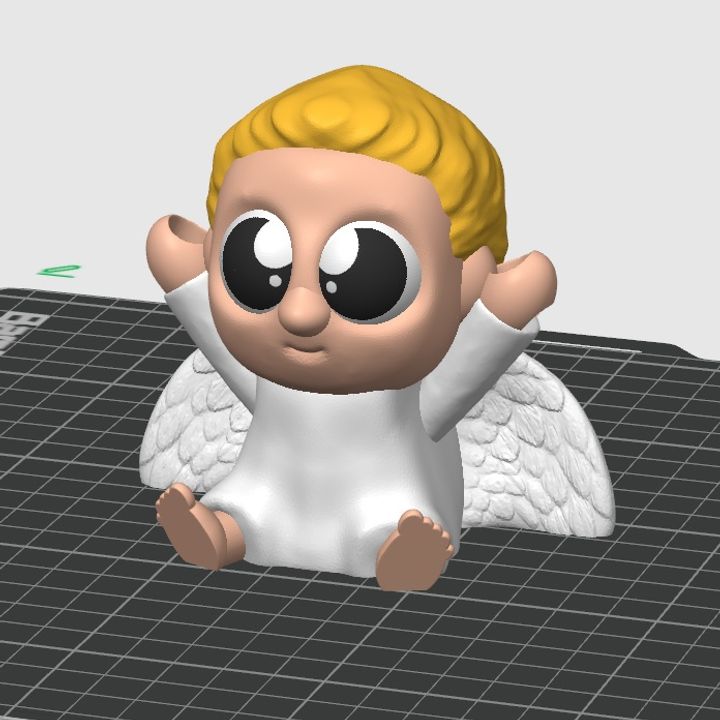 3D Printable Cute Swinging Angel by 3DJPDESIGNS