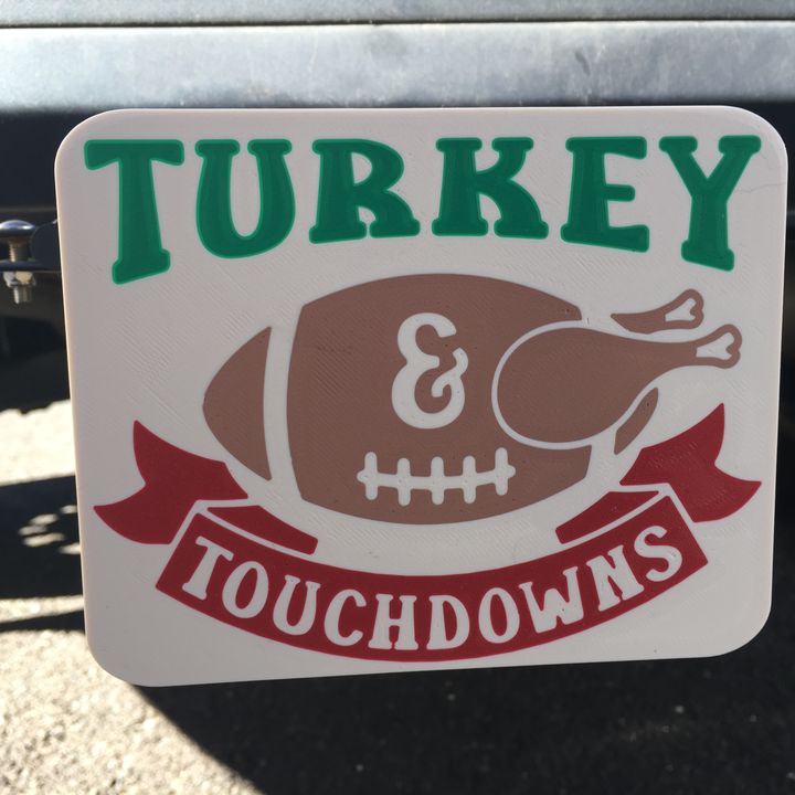3D Printable Trailer Hitch -Thanksgiving Touchdown by Star Labs 3D, LLC