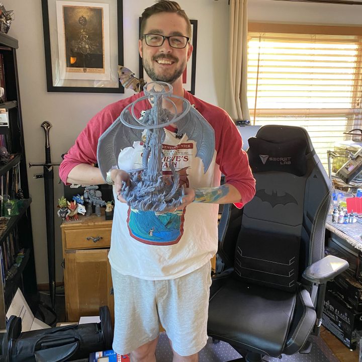 3D Printable Rune Dragon by Dillon Olney