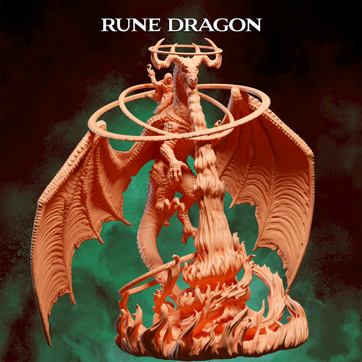 3D Printable Rune Dragon by Dillon Olney