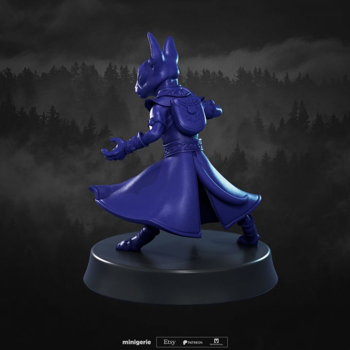 3D Printable Vil - Sphinx Tabaxi Warlock - DnD Miniature Bundle by ...