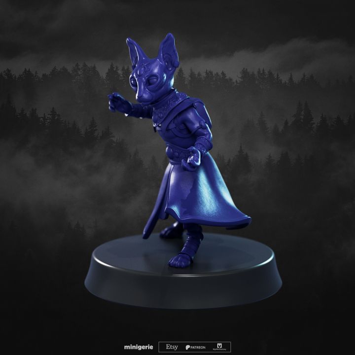 3D Printable Vil - Sphinx Tabaxi Warlock - DnD Miniature Bundle by ...