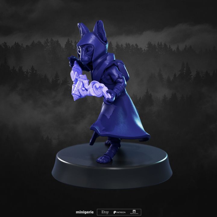 3D Printable Vil - Sphinx Tabaxi Warlock - DnD Miniature Bundle by ...