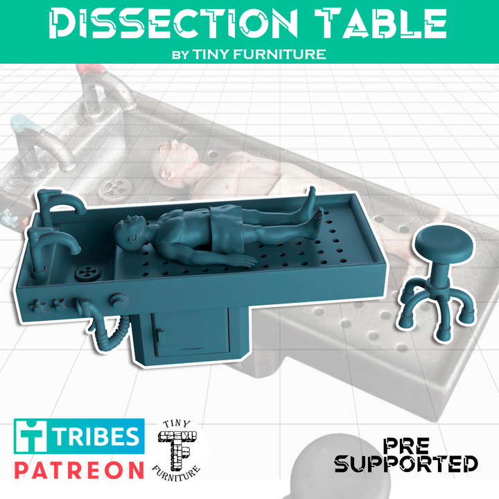 3D Printable Dissection Table by Tiny Furniture