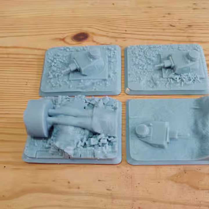 3D Printable 15mm WW2 Objective Markers - Perfect for Flames of War etc ...
