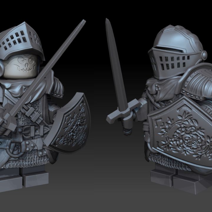 3D Printable ELITE KNIGHT FROM DARK SOULS LEGO CUSTOM SET by Gabriel Garcia