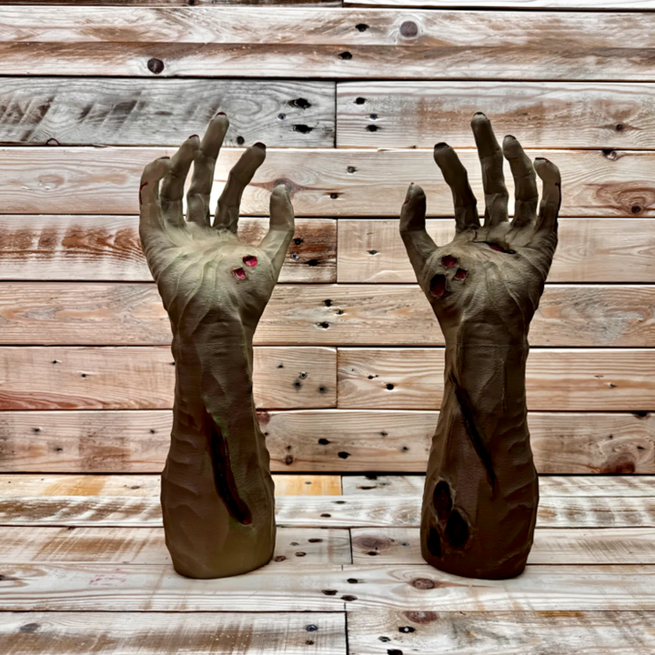 3D Printable Zombie Arms (with attachable garden stakes) by ENIQUE3D
