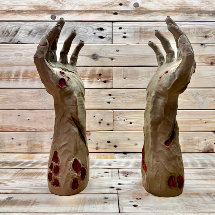 3D Printable Zombie Arms (with attachable garden stakes) by ENIQUE3D