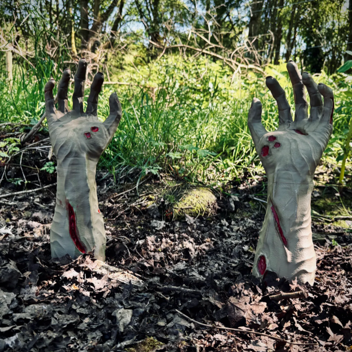 3D Printable Zombie Arms (with attachable garden stakes) by ENIQUE3D