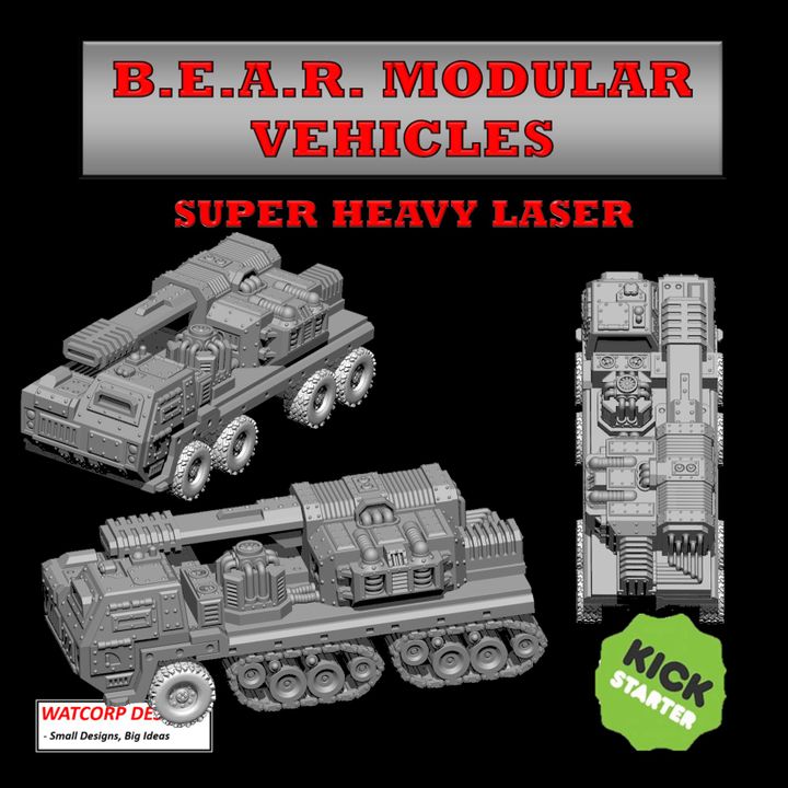 3D Printable B.E.A.R. Modular Vehicles - for 28mm wargames by Watcorp ...