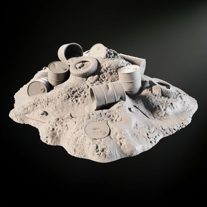 3D Printable Industrial Waste Pile by WargamesCo