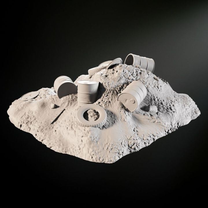 3D Printable Industrial Waste Pile by WargamesCo