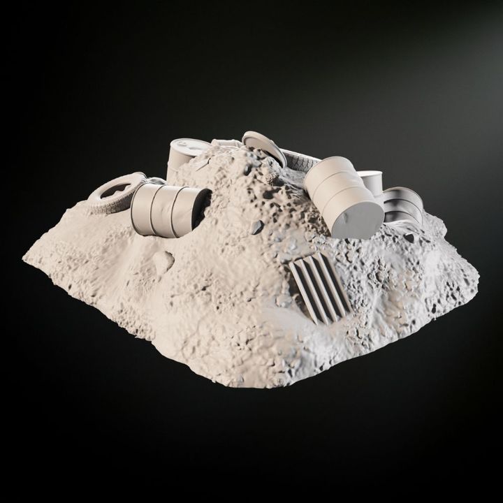 3D Printable Industrial Waste Pile by WargamesCo