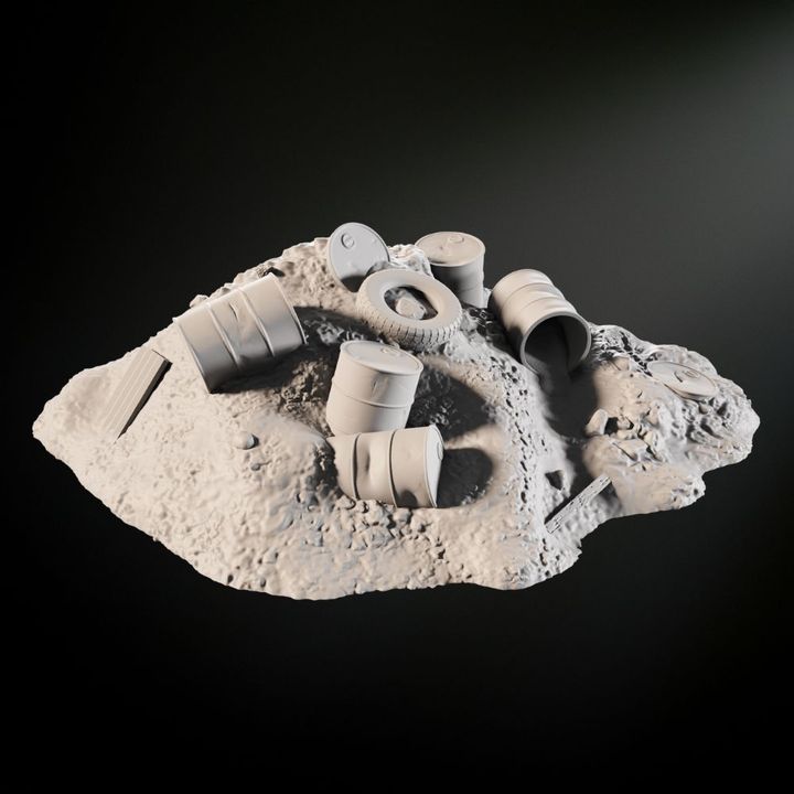 3D Printable Industrial Waste Pile by WargamesCo