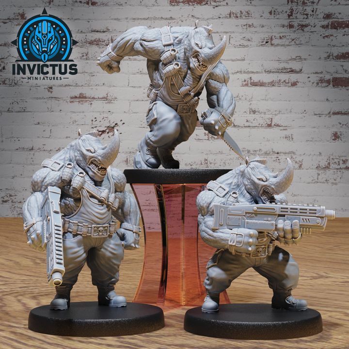 3D Printable Rhino Bandit Set / Rhinocero Space Thief / Star Battle ...
