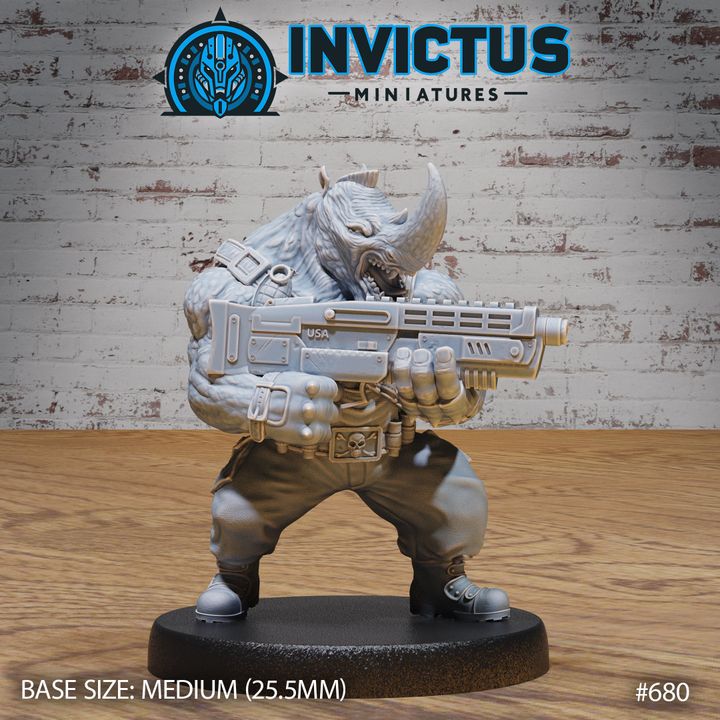 3D Printable Rhino Bandit Set / Rhinocero Space Thief / Star Battle ...