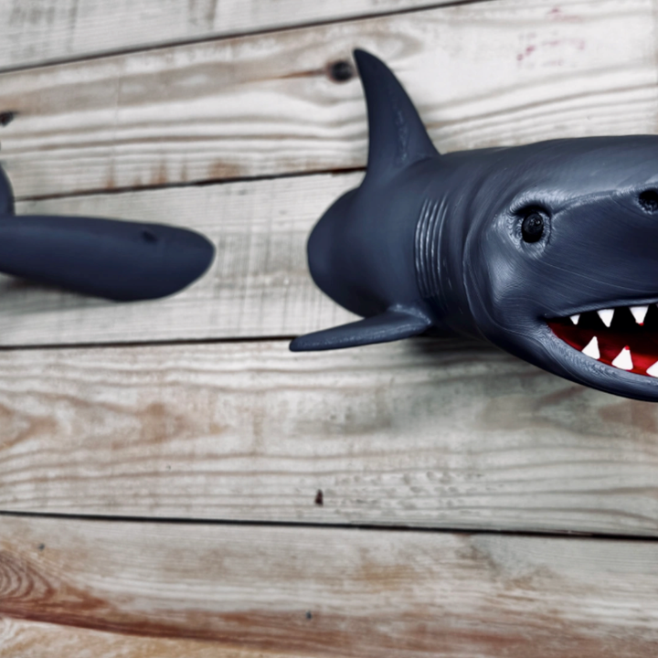 3D Printable Wall Mounted Shark Decor by ENIQUE3D
