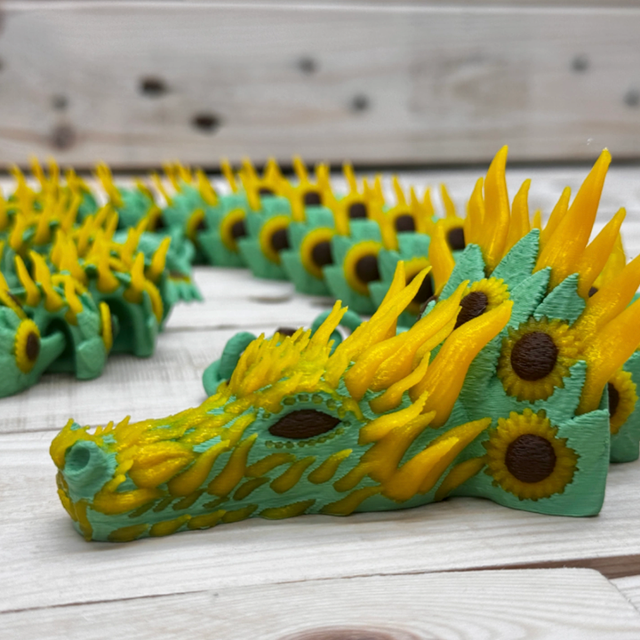 3D Printable Sunflower Dragon by ENIQUE3D