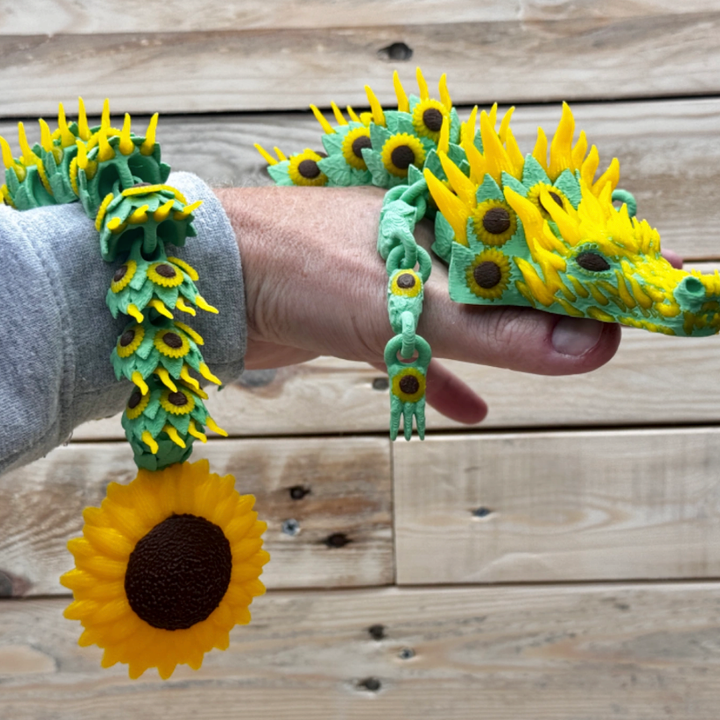 3D Printable Sunflower Dragon by ENIQUE3D