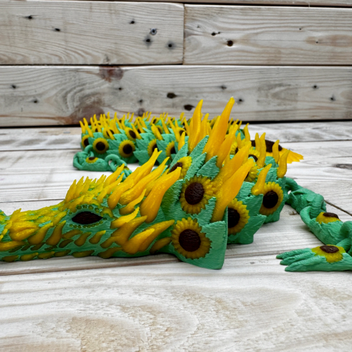 3D Printable Sunflower Dragon by ENIQUE3D