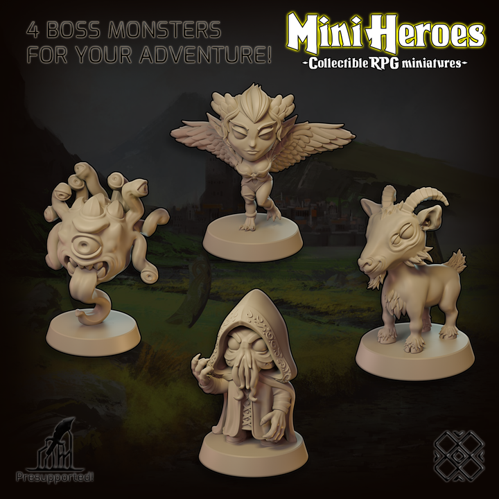 3D Printable Mini Heroes - Collectible RPG Miniatures (set 1) by Apply ...