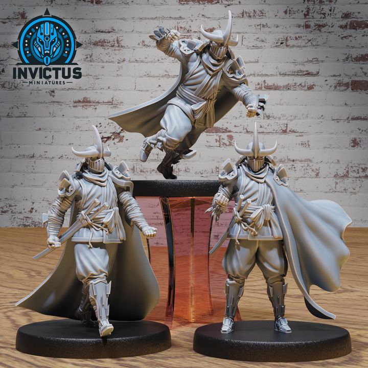 3D Printable Samurai Leader Set / Space Ronin / Star Battle Pirate ...