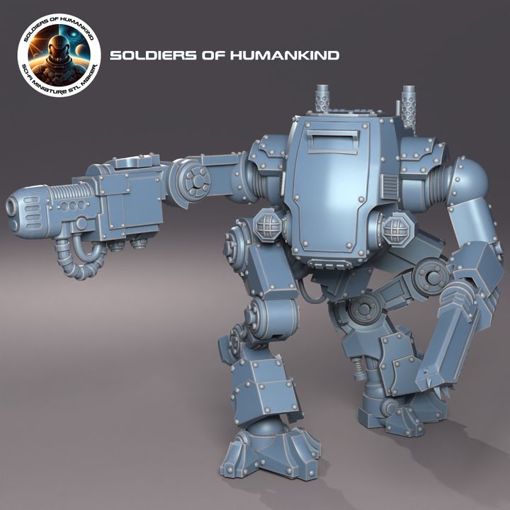 3D Printable Armoured Battle Walker by SoldiersofHumankind