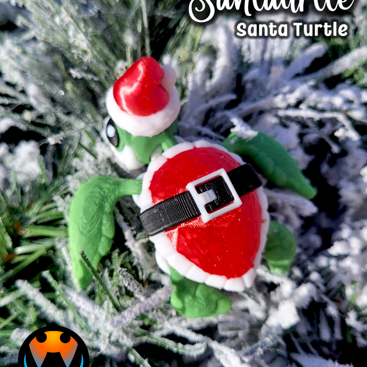 3D Printable "Santaurtle" Santa Turtle by Cinderwing3D