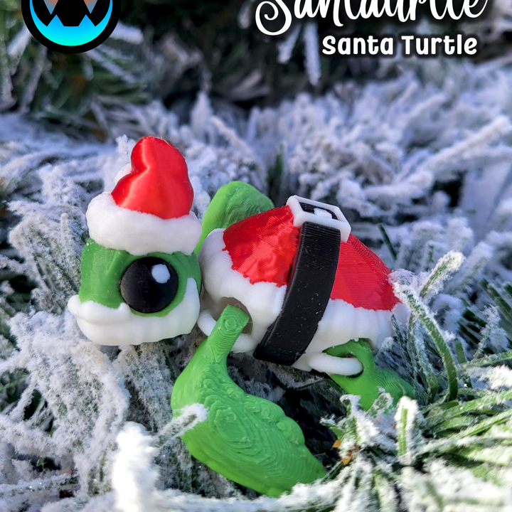 3D Printable "Santaurtle" Santa Turtle by Cinderwing3D